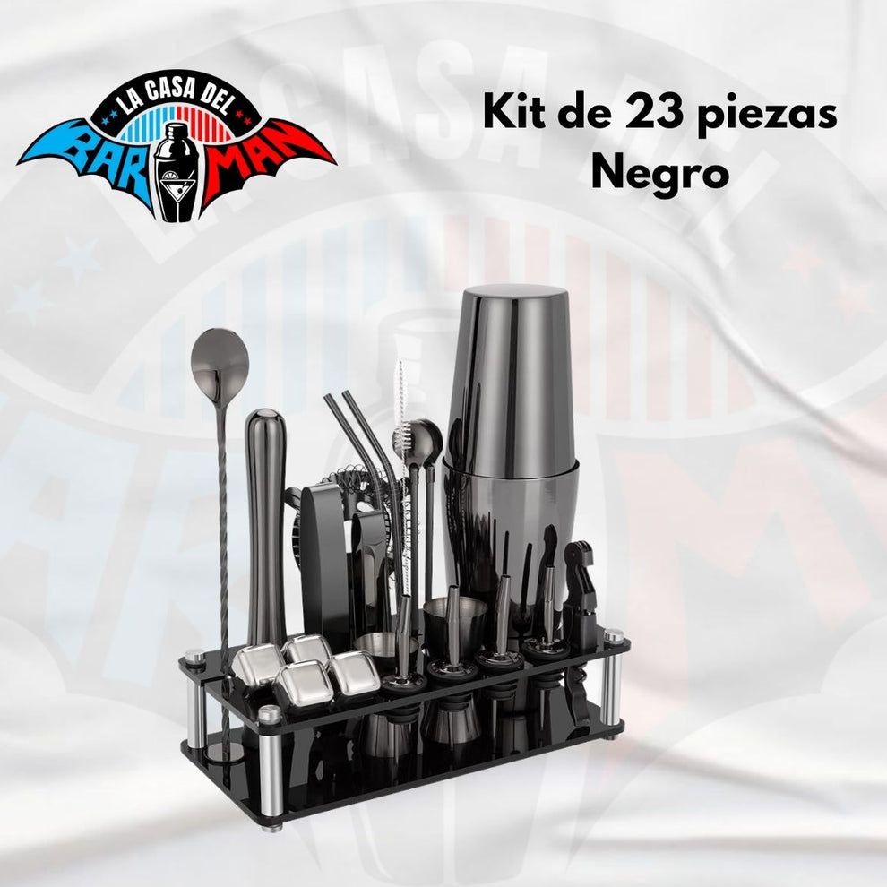 Kit de Bar de 23 Piezas Negro – La casa del barman rd